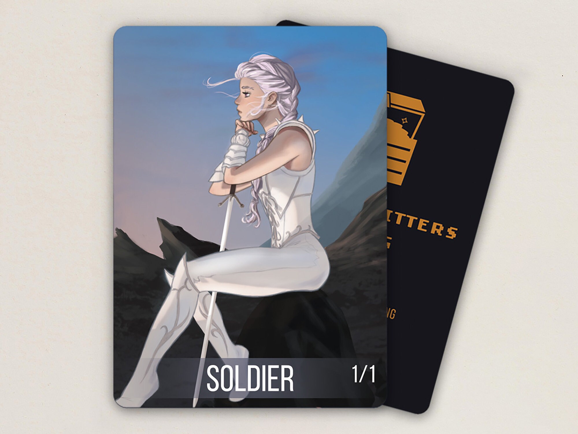 2 Soldier Tokens for Tcgs Full Art Anime Girl Non-ai Art SOL01 - Etsy