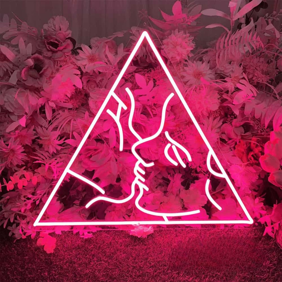 Neon Wedding Kisses Neon Interior Decoration Wall Neon LED Neon Light ...