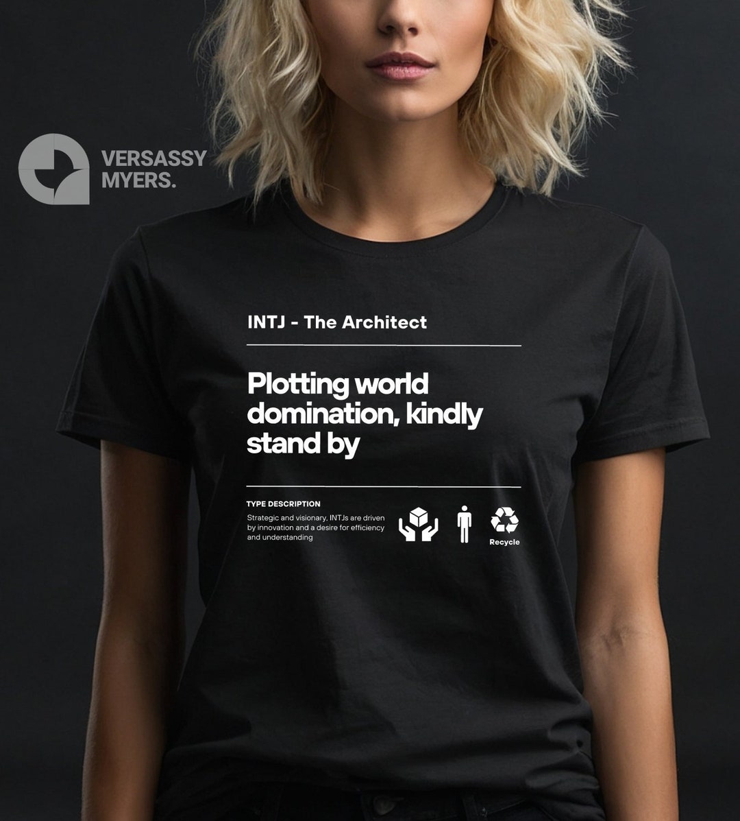 INTJ Architect Personality Type T-shirt, Plotting World Domination ...