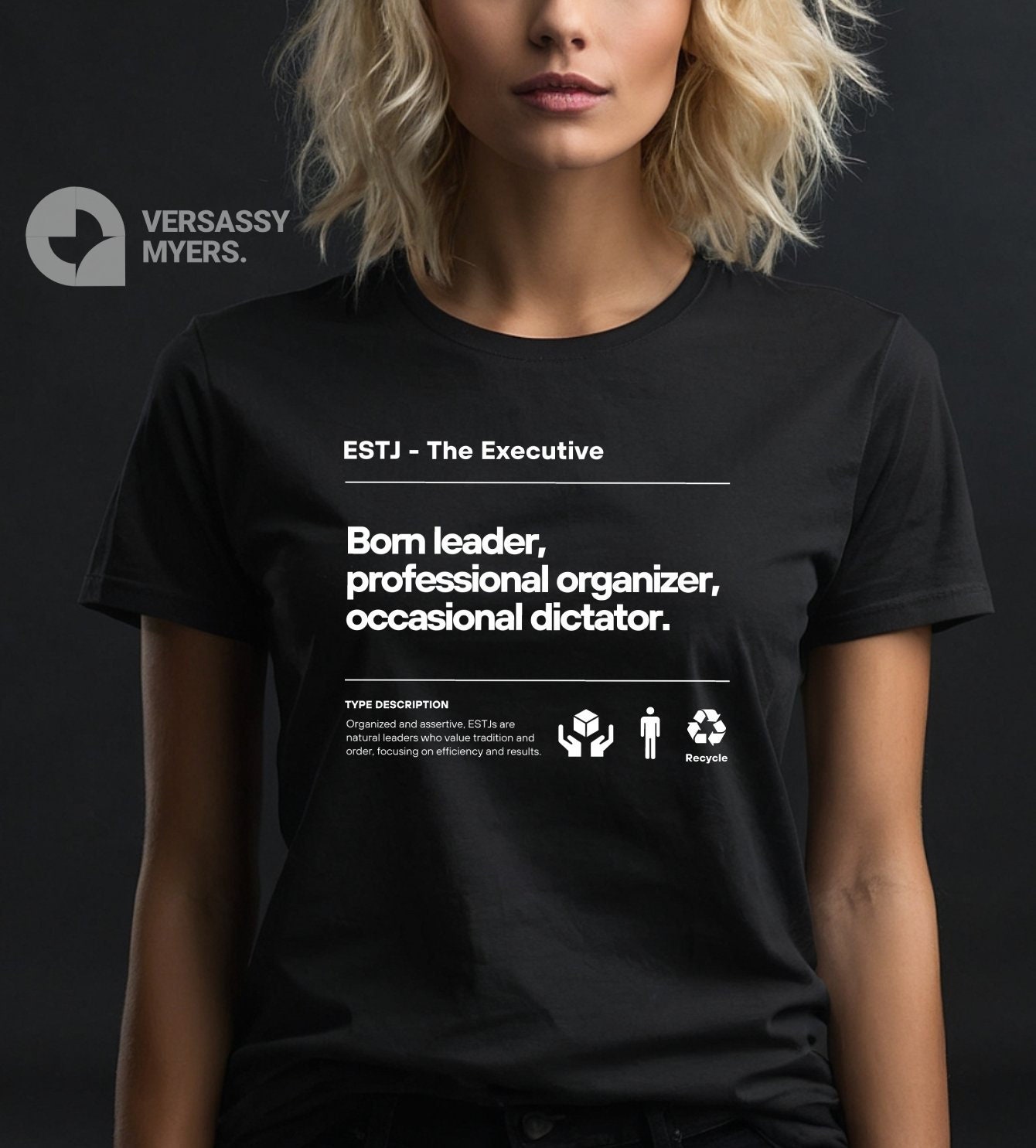 ESTJ Executive Personality Type Tee, Professional Organizer Cotton T ...