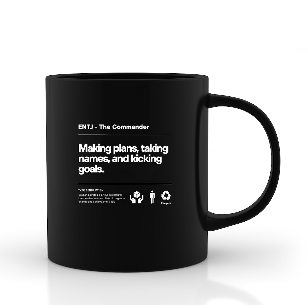 ENTJ the Commander Motivational Quote T-shirt Mug Candle Gift, Bold and ...