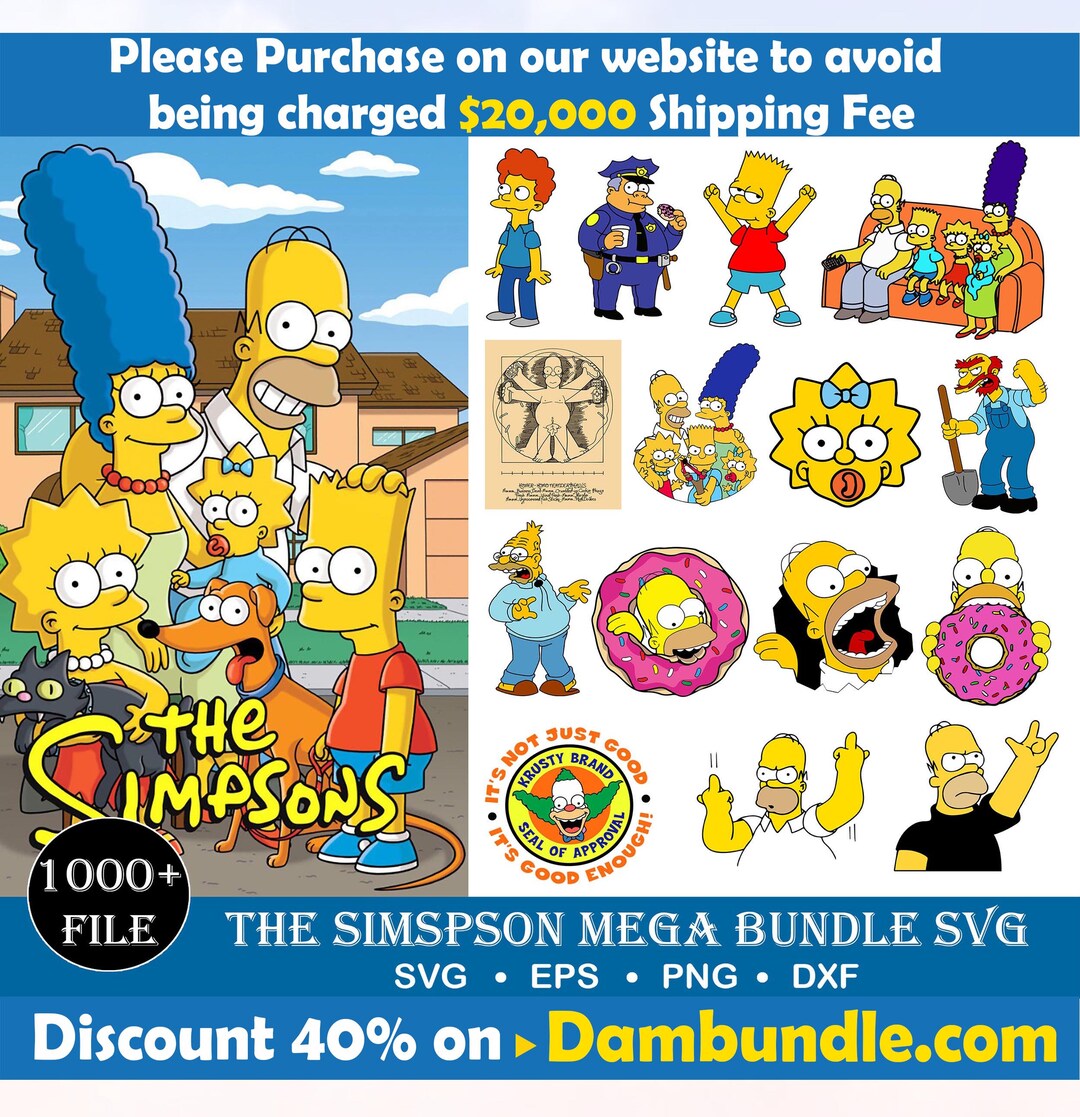 The Simpsons SVG, Simpsons Birthday Invitation SVG, Layered Svg Bundle ...