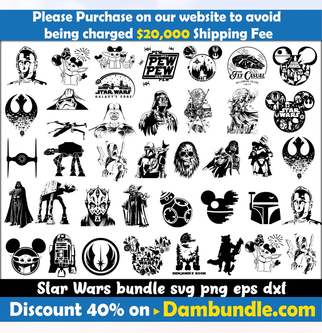 Star Wars Svg, Starwars Svg Bundle, Layered, Star Wars Png, Svg Files ...