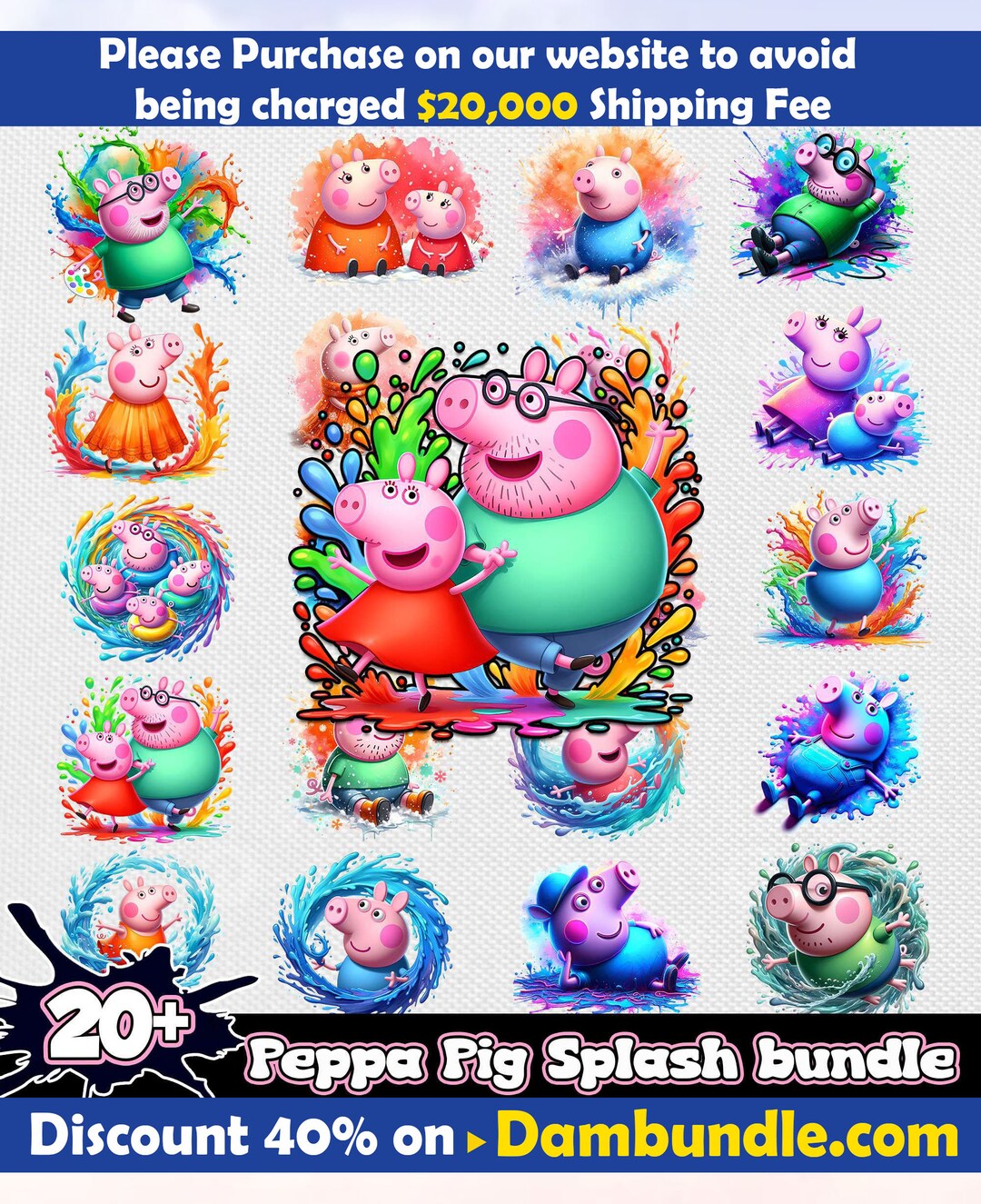 Peppa Pig Characters Cartoon Moovie svg-png-pdf Jpg Bundle Tshirt Shirt ...