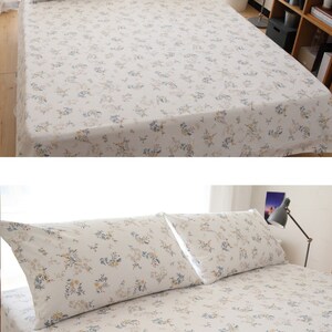 White Floral Duvet Cover, Multi-choice Duvet Cover, Sing/double/queen ...