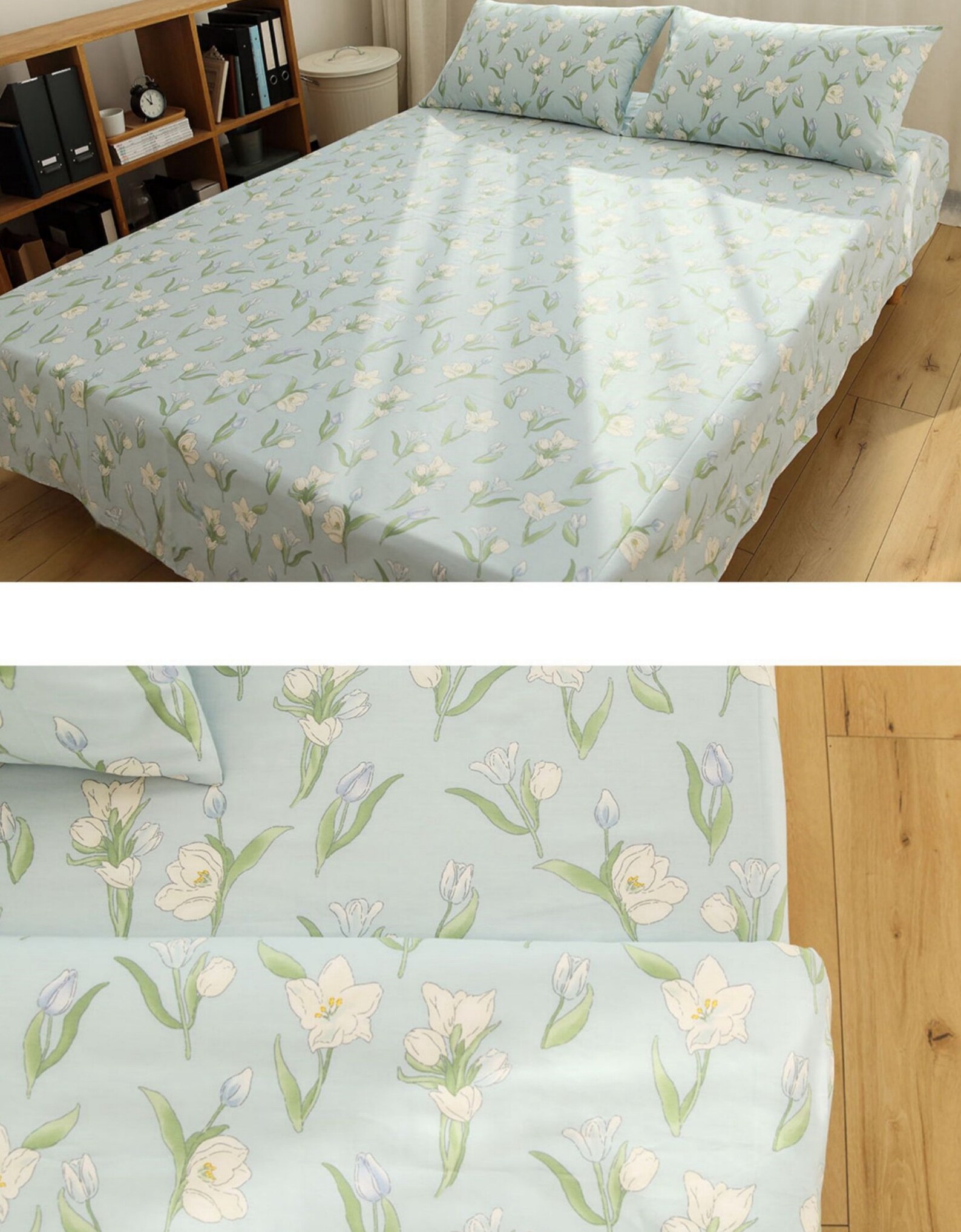 White Floral Duvet Cover, Multi-choice Duvet Cover, Sing/double/queen ...