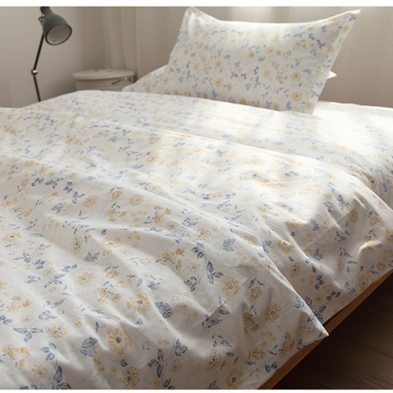 White Floral Duvet Cover, Multi-choice Duvet Cover, Sing/double/queen ...