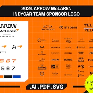 2024 Arrow Mclaren Indycar Team Sponsor Logos (digital Download) - Etsy
