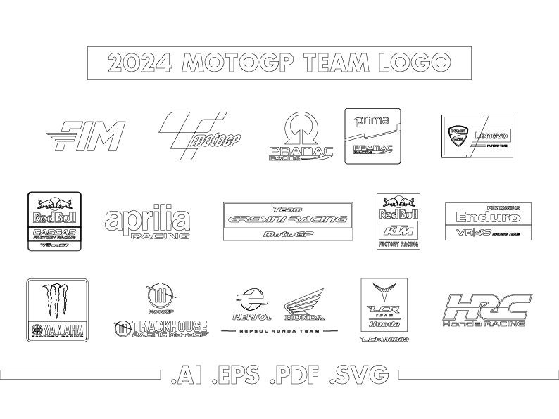 2024 Motogp Team Logo Vector Instant Digital Download - Ai, Eps, Pdf ...