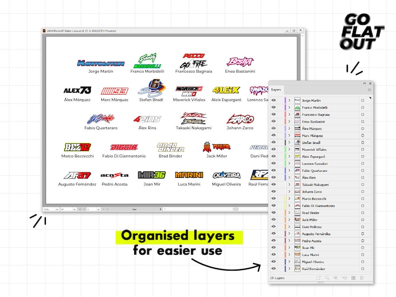 2024 Motogp Rider Logo Vector Instant Digital Download - Ai, Pdf, Svg ...