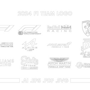 2024 F1 Formula 1 Team Logo Instant Digital Download Ai, Eps, Pdf, Svg ...