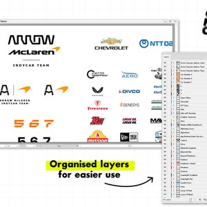 2024 Arrow Mclaren Indycar Team Sponsor Logos (digital Download) - Etsy
