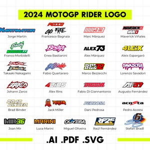 2024 Motogp Rider Logo Vector Instant Digital Download - Ai, Pdf, Svg ...