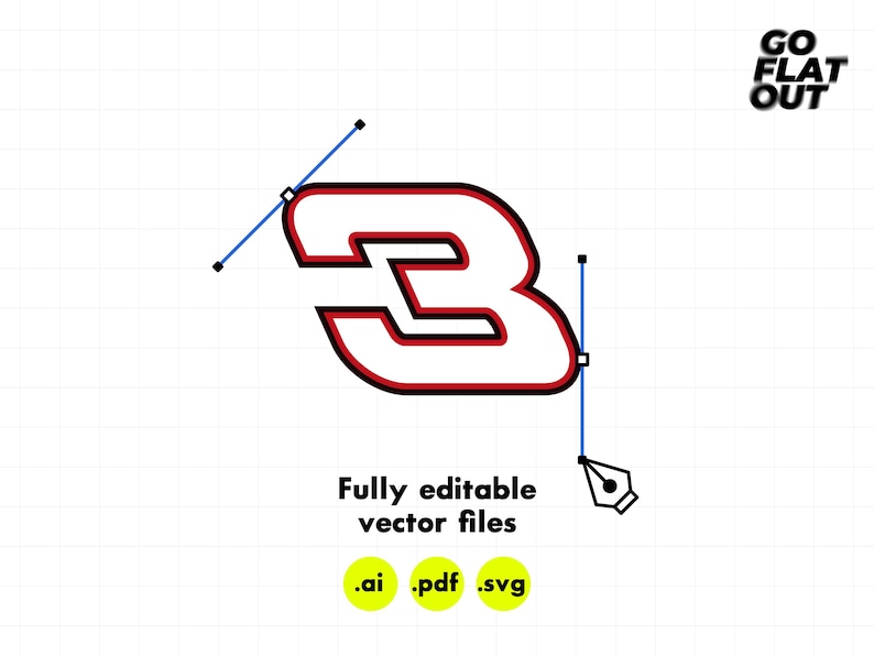 2025 Nascar Driver Numbers Vector Files (ai, Pdf, Png, Svg) (digital ...