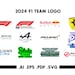 2024 F1 Fórmula 1 Logotipo del equipo Descarga digital instantánea - ai ...