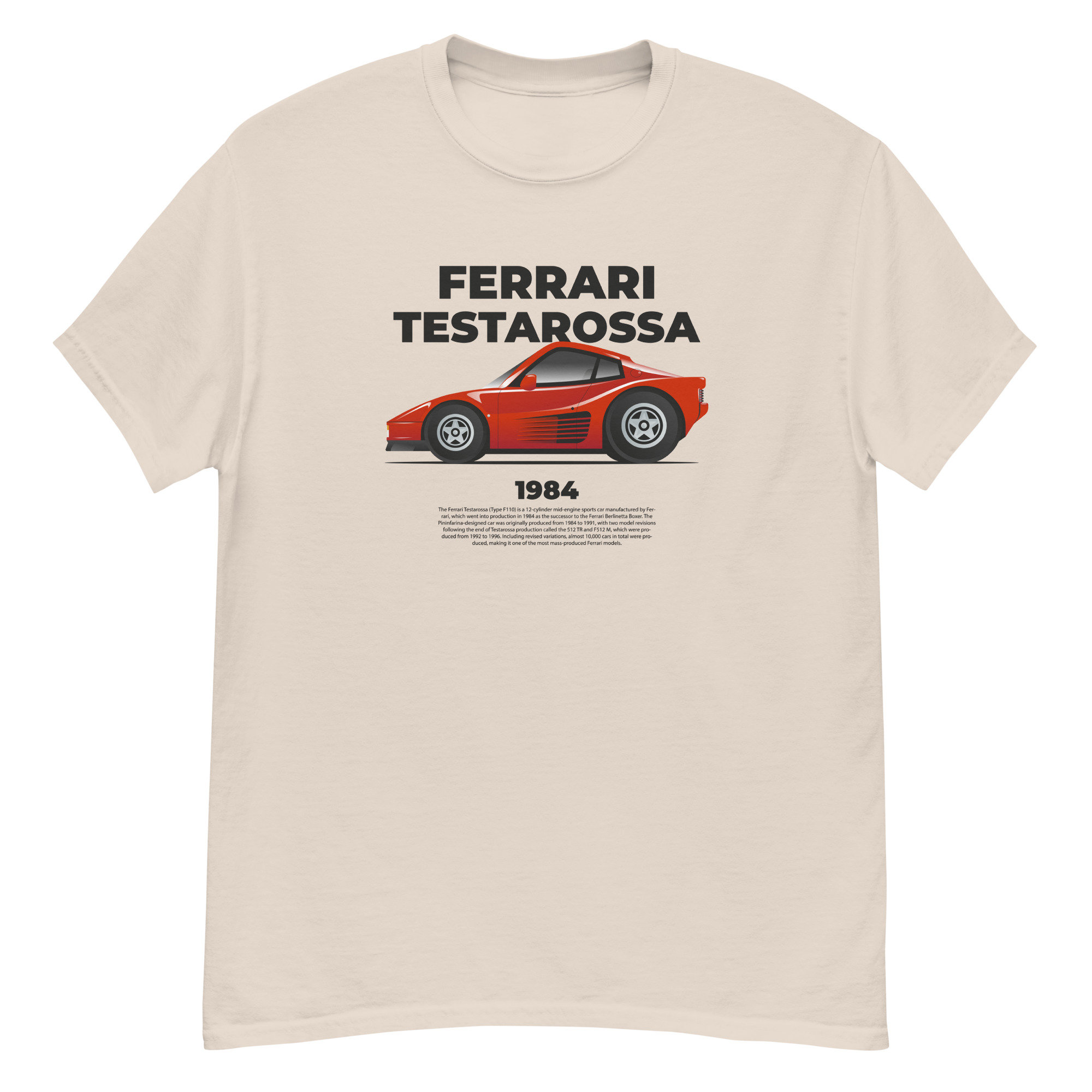Ferrari Testarossa T-shirt Classic Car Enthusiast Tee Vintage Auto ...