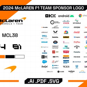 2024 Mclaren F1 Team Sponsor Logos - Vector Files (digital Download) - Etsy