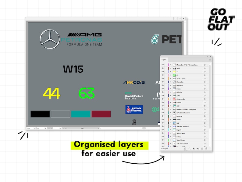 2024 Mercedes AMG F1 Sponsor Logos: Vector Files (digital Download) - Etsy