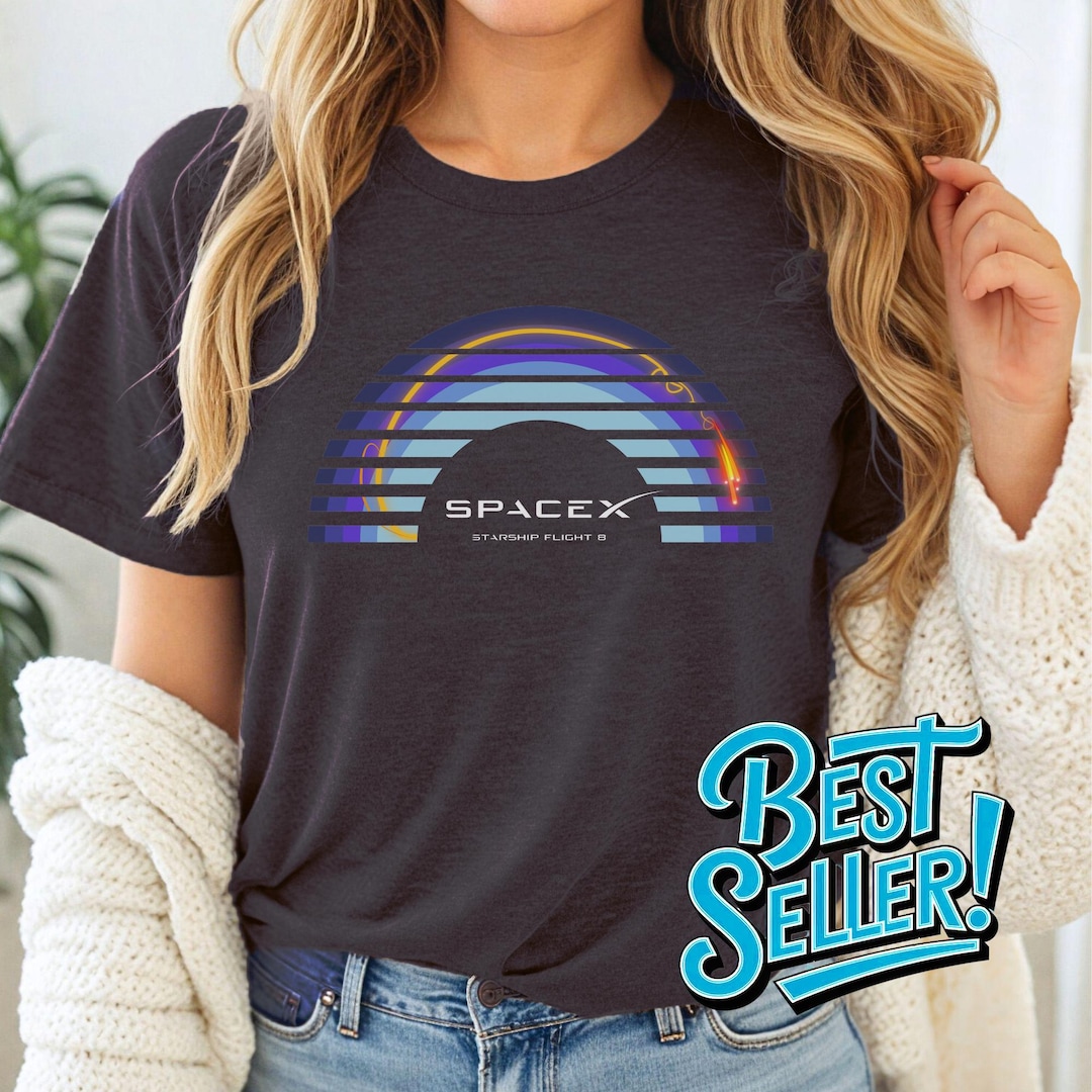 Spacex Starship 8 Trajectory T-shirt: Retro Space Exploration Apparel - Etsy