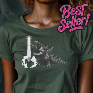 Godzilla and Spacex Starship T-shirt Mechazilla Chopsticks Science ...