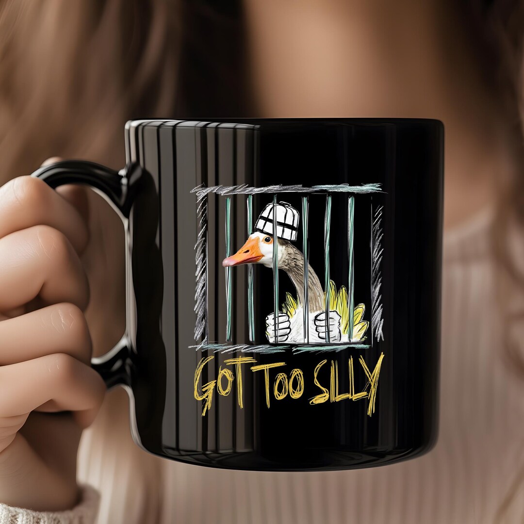 Silly Goose Mug: Quirky Animal Art Coffee Mug - Etsy