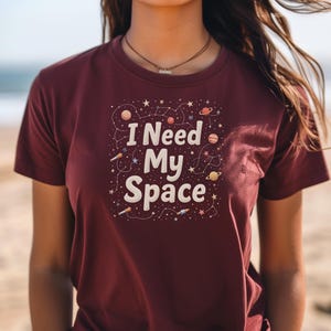 I Need My Space T-shirt, Whimsical Astronaut Design, Constellation Art ...