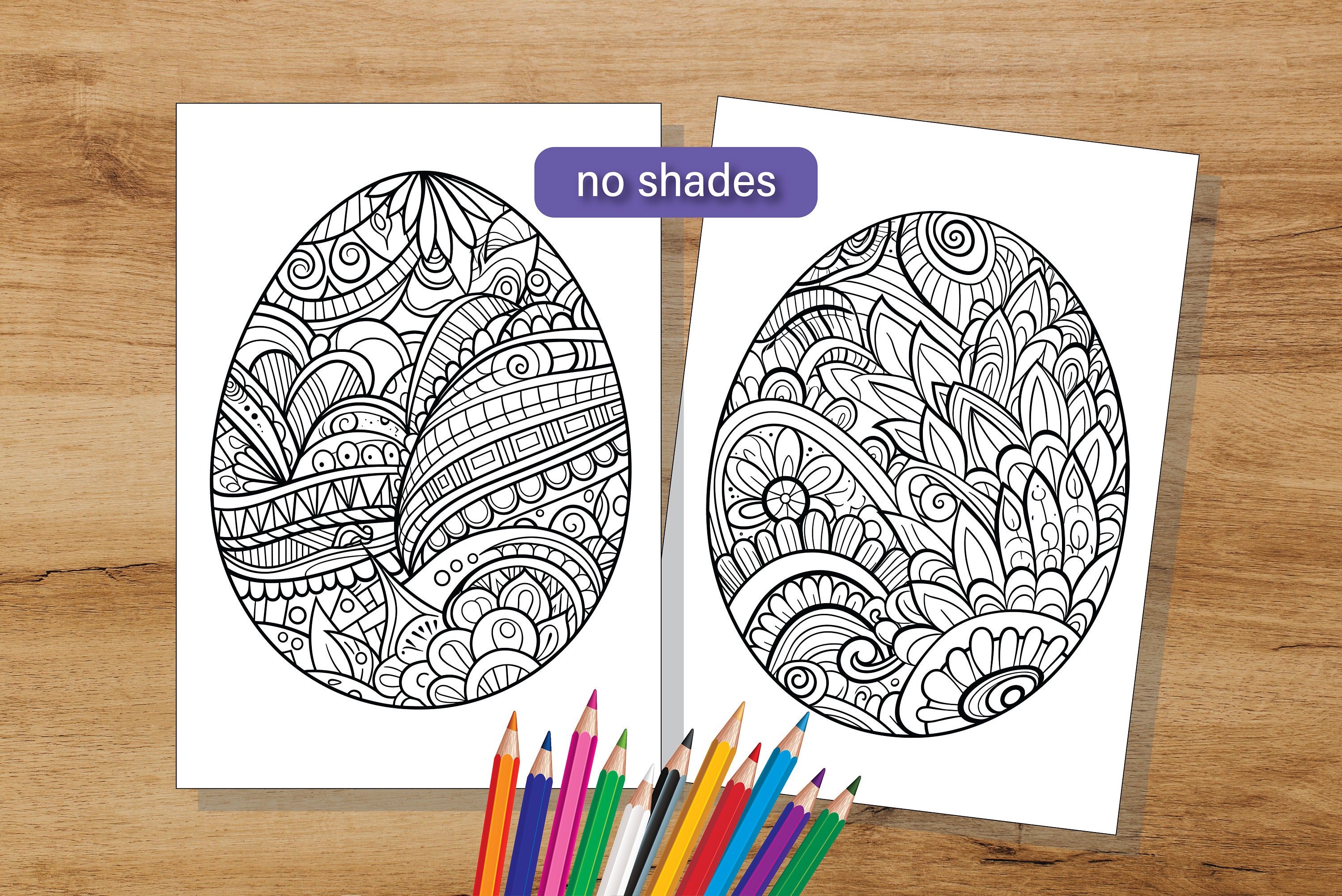 55 Easter Mandala Decorated Egg Coloring Pages for Adults and Kids ...