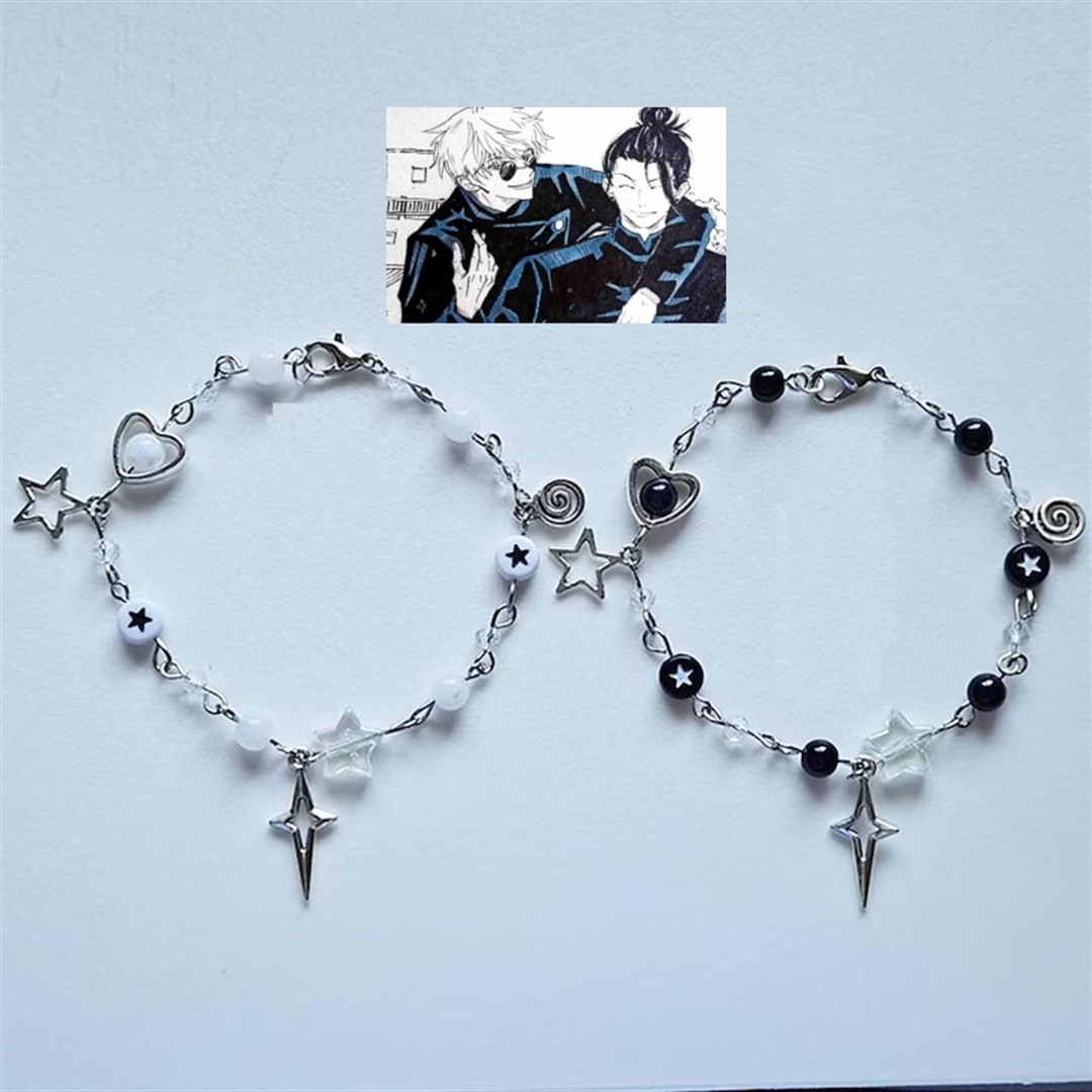 Jujutsu Kaisen Gojo & Geto Stacy Couple Matching Beaded Bracelets,y2k ...