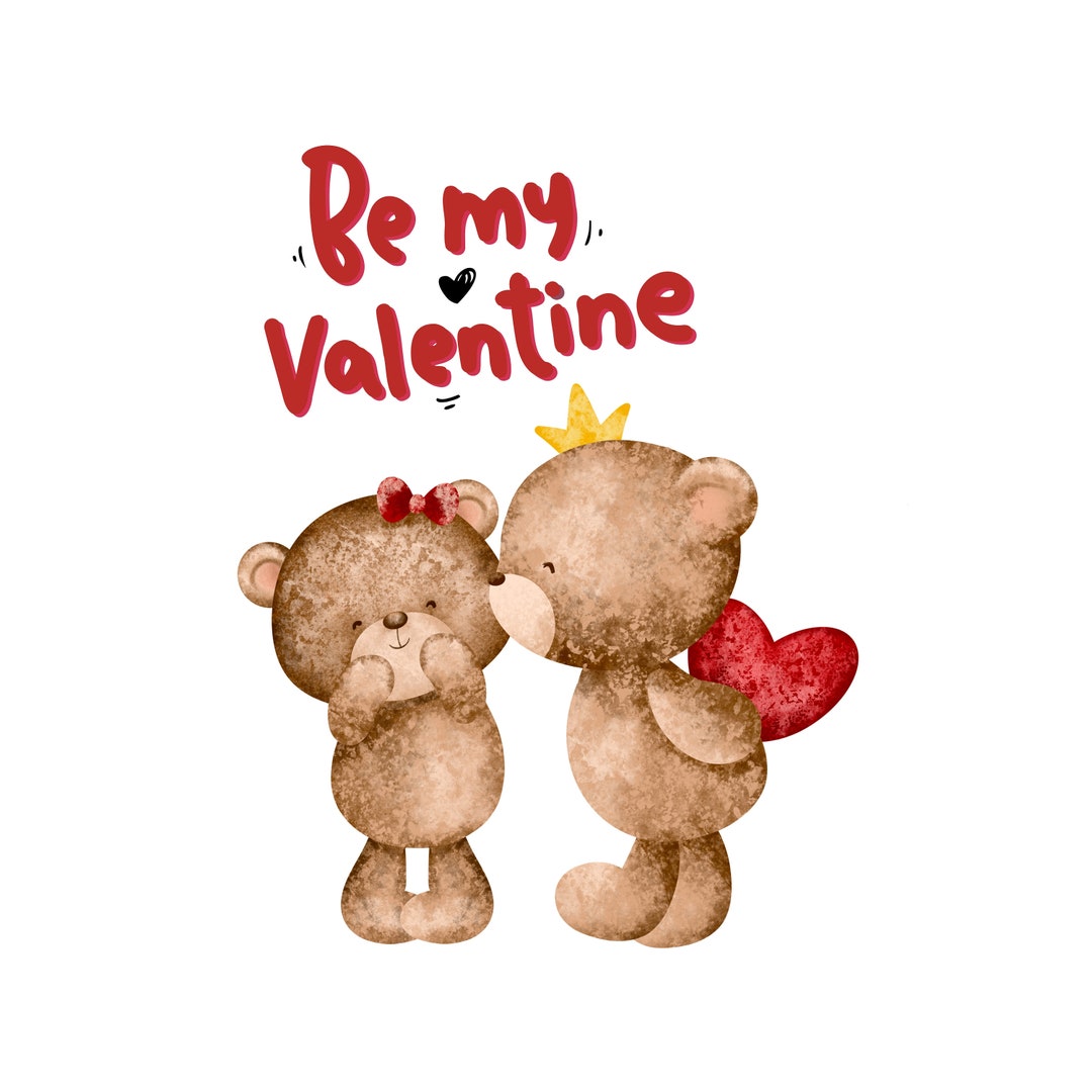 Valentines Teddy Bear Clipart, PNG Valentines Day Clipart, Valentines ...