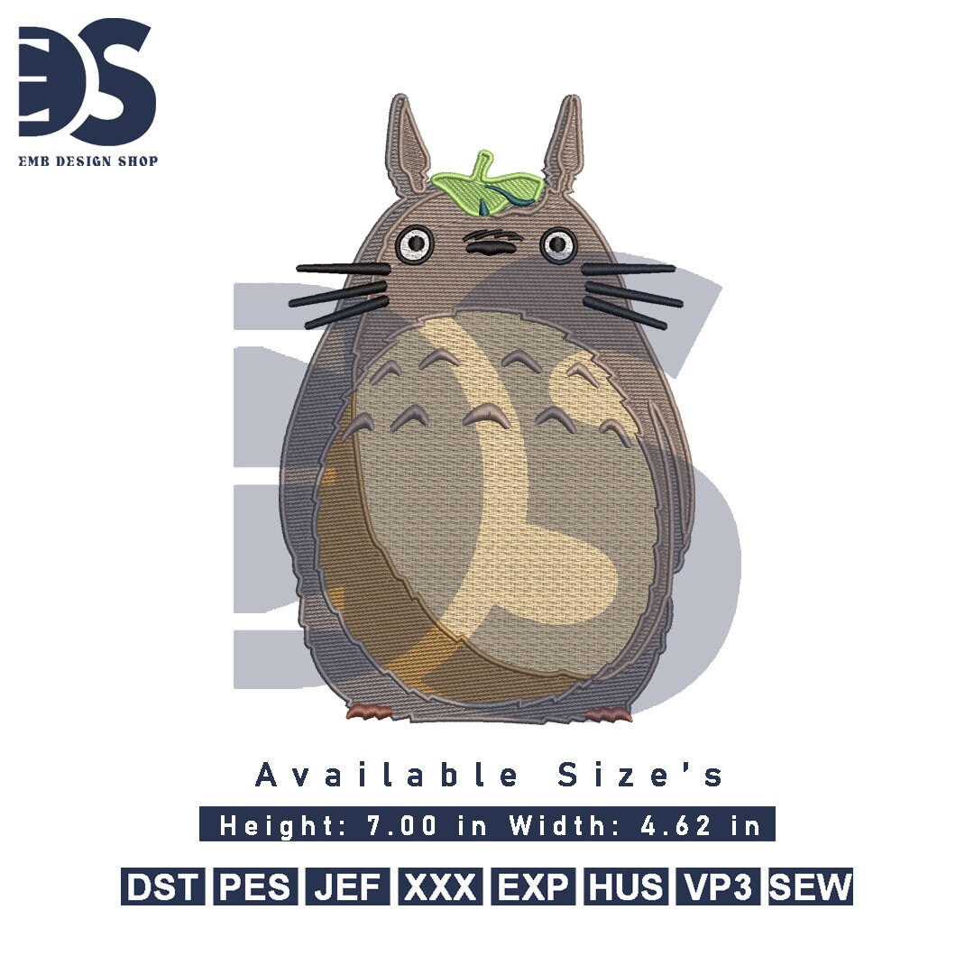 Super Cute Totoro Embroidery Design, Totoro File Instant Download, Cute ...