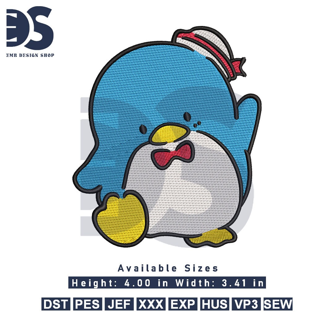 Super Cute Tuxedo Penguin Embroidery Design, Tuxedo Penguin File ...
