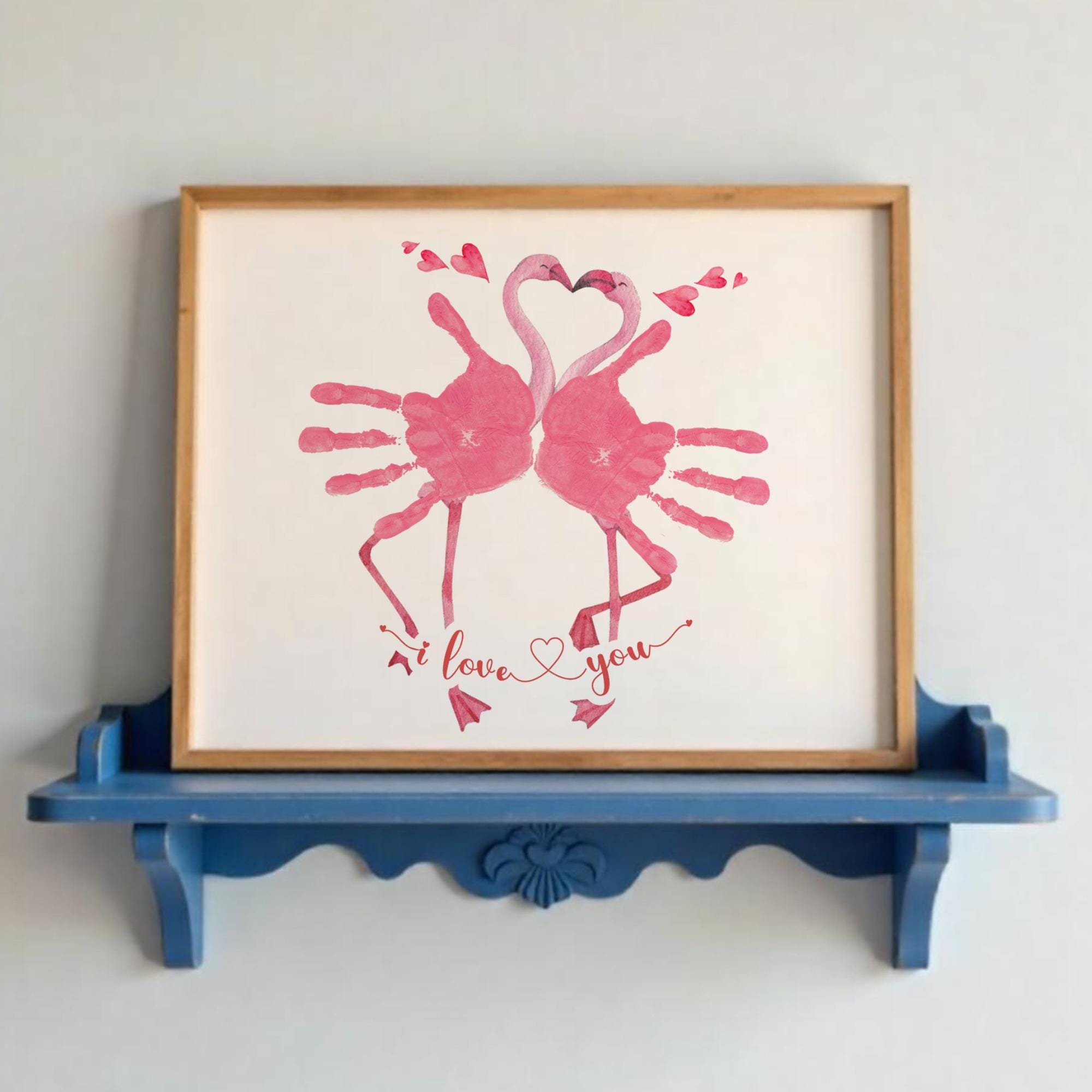 Printable Handprint Art, Flamingo Handprint Craft, Birthday Handprint ...