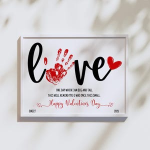 Printable Valentines Day Handprint Art, Valentines Love Craft ...