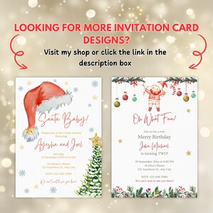 Editable Santa Claus Christmas Save the Date Invitation (PDF) - Etsy