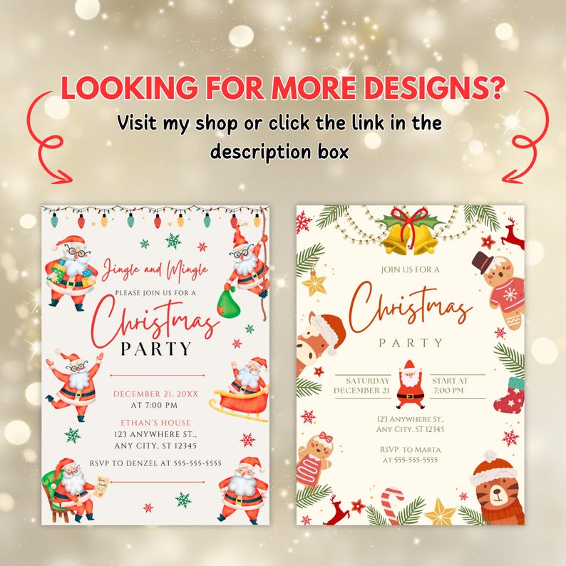 Editable Santa Claus Christmas Save the Date Invitation (PDF) - Etsy