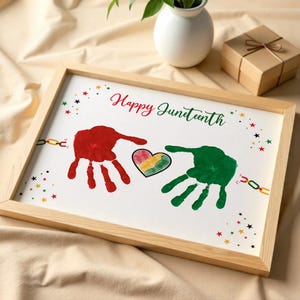 Printable Juneteenth Handprint, Freedom Day Handprint, Preschool ...