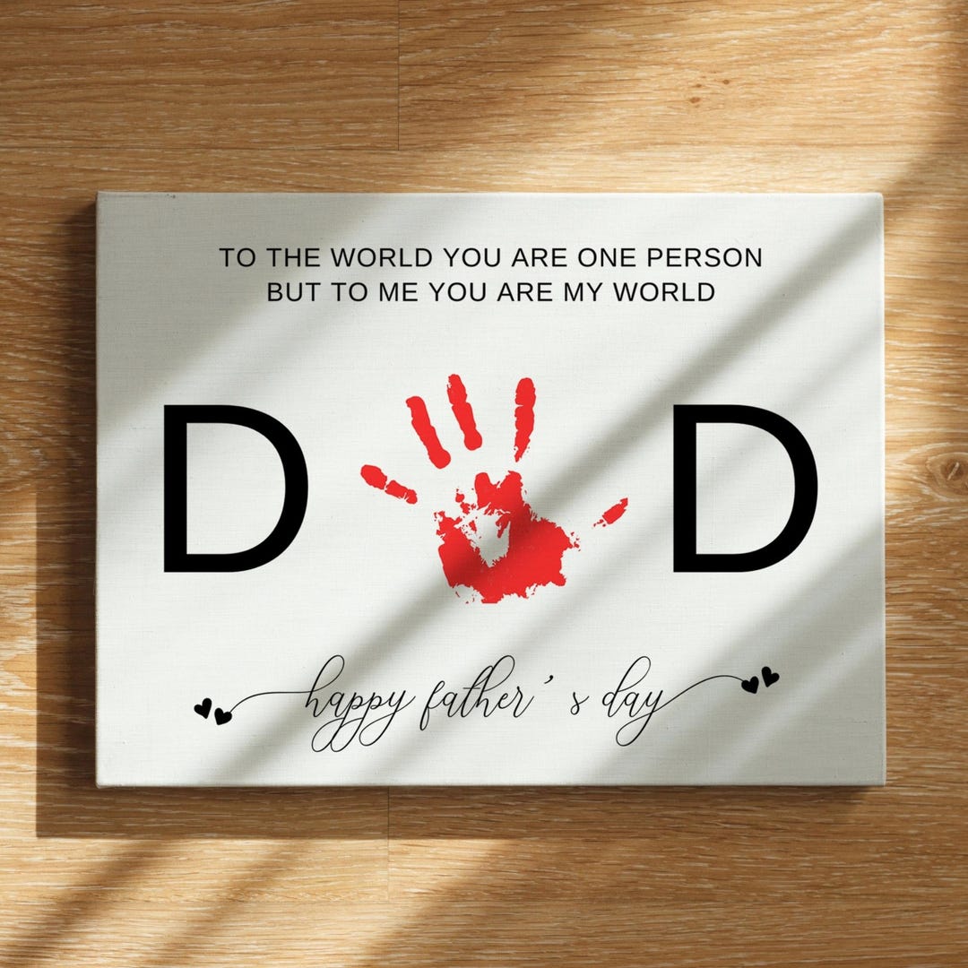 Father's Day Handprint, Dad Handprint Art, Father's Day Birthday ...