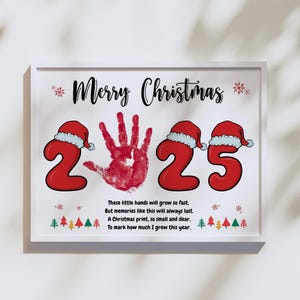 Printable Christmas Handprint, Christmas Poem Handprint, Holiday ...