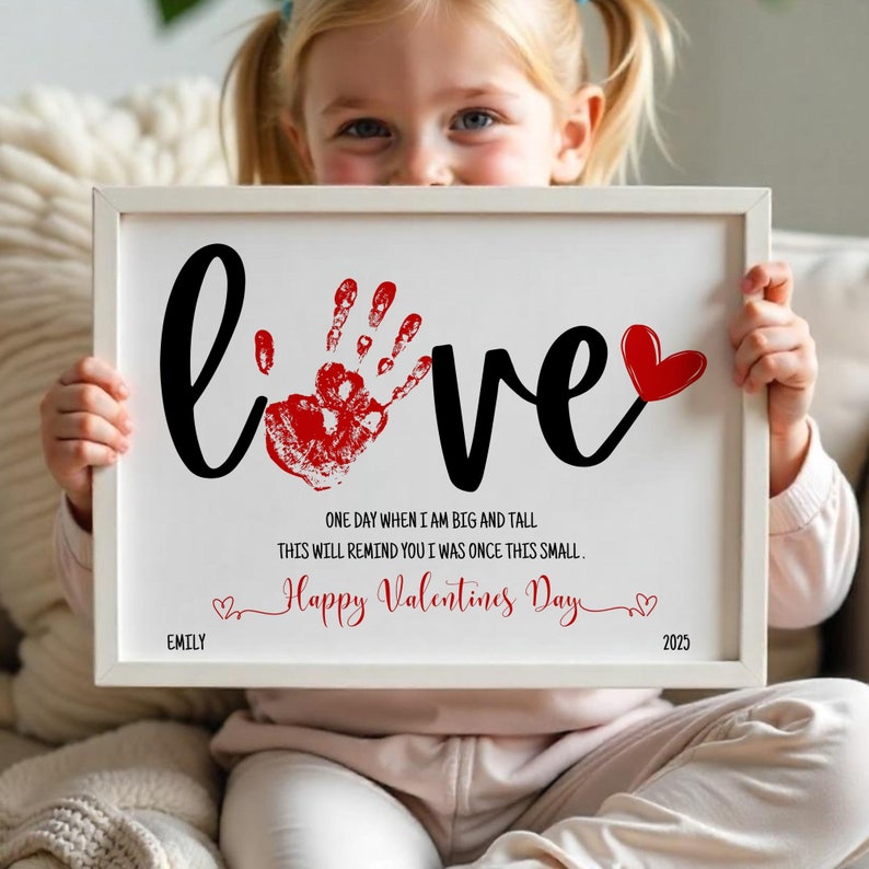 Printable Valentines Day Handprint Art, Valentines Love Craft ...