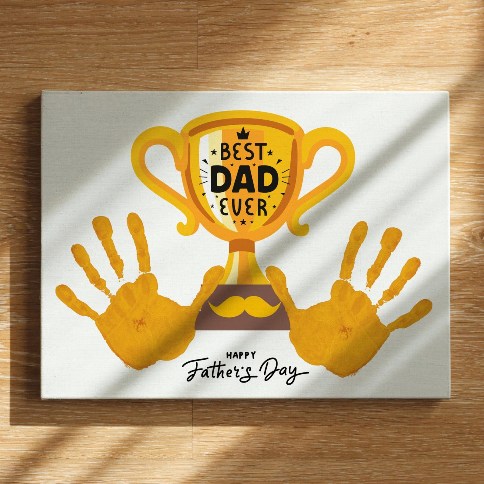 Printable Best Dad Ever Handprint, Father's Day Handprint Craft ...