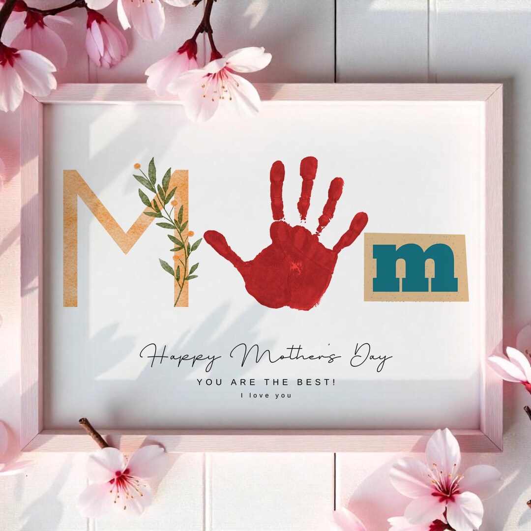 Printable Mothers Day Handprint, Mom Handprint, Mother's Day Art ...