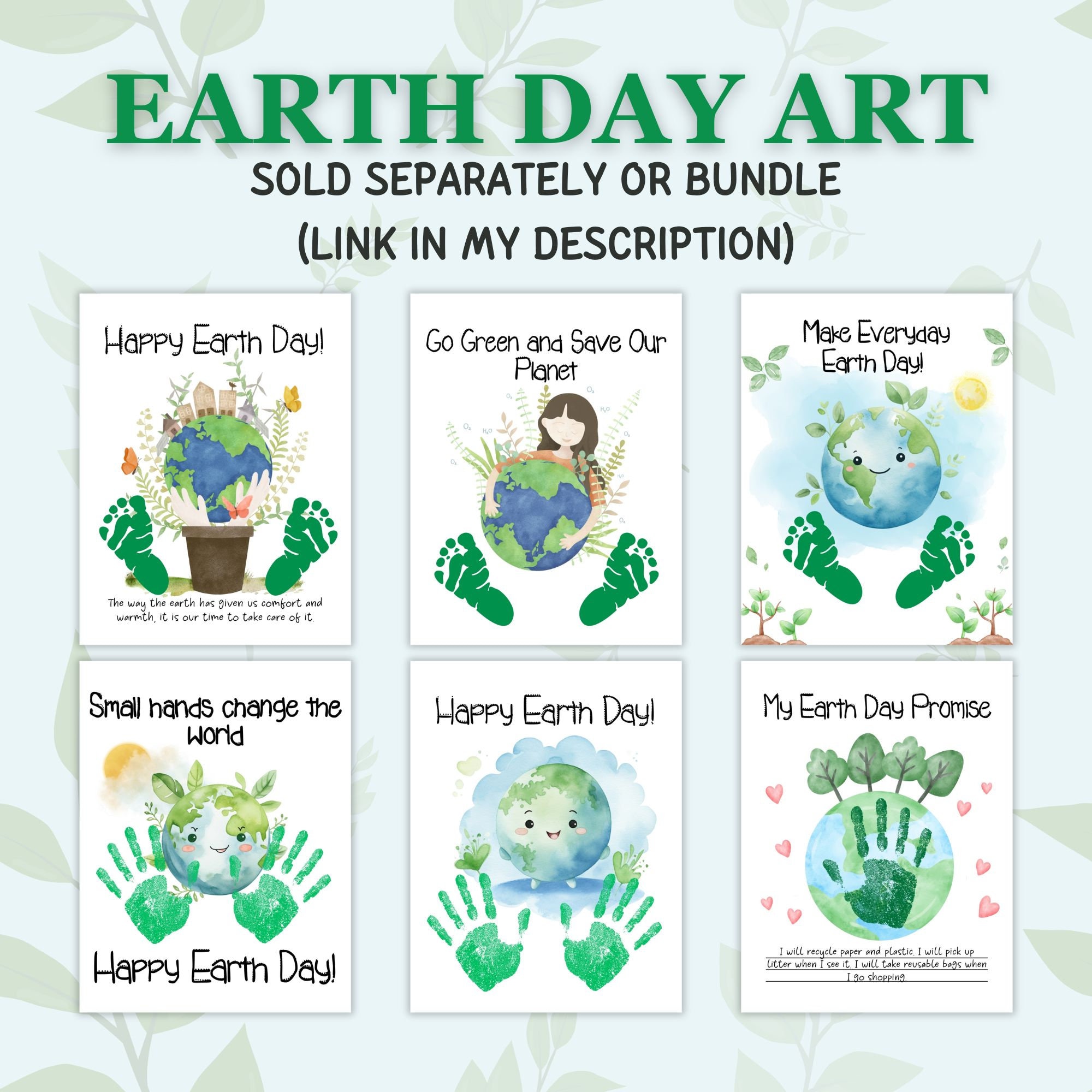 Happy Earth Day Craft for Kids Preschool Footprint Art Activity for ...