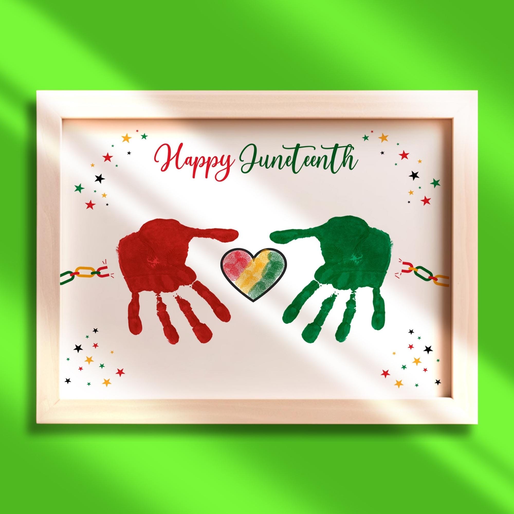 Printable Juneteenth Handprint, Freedom Day Handprint, Preschool ...