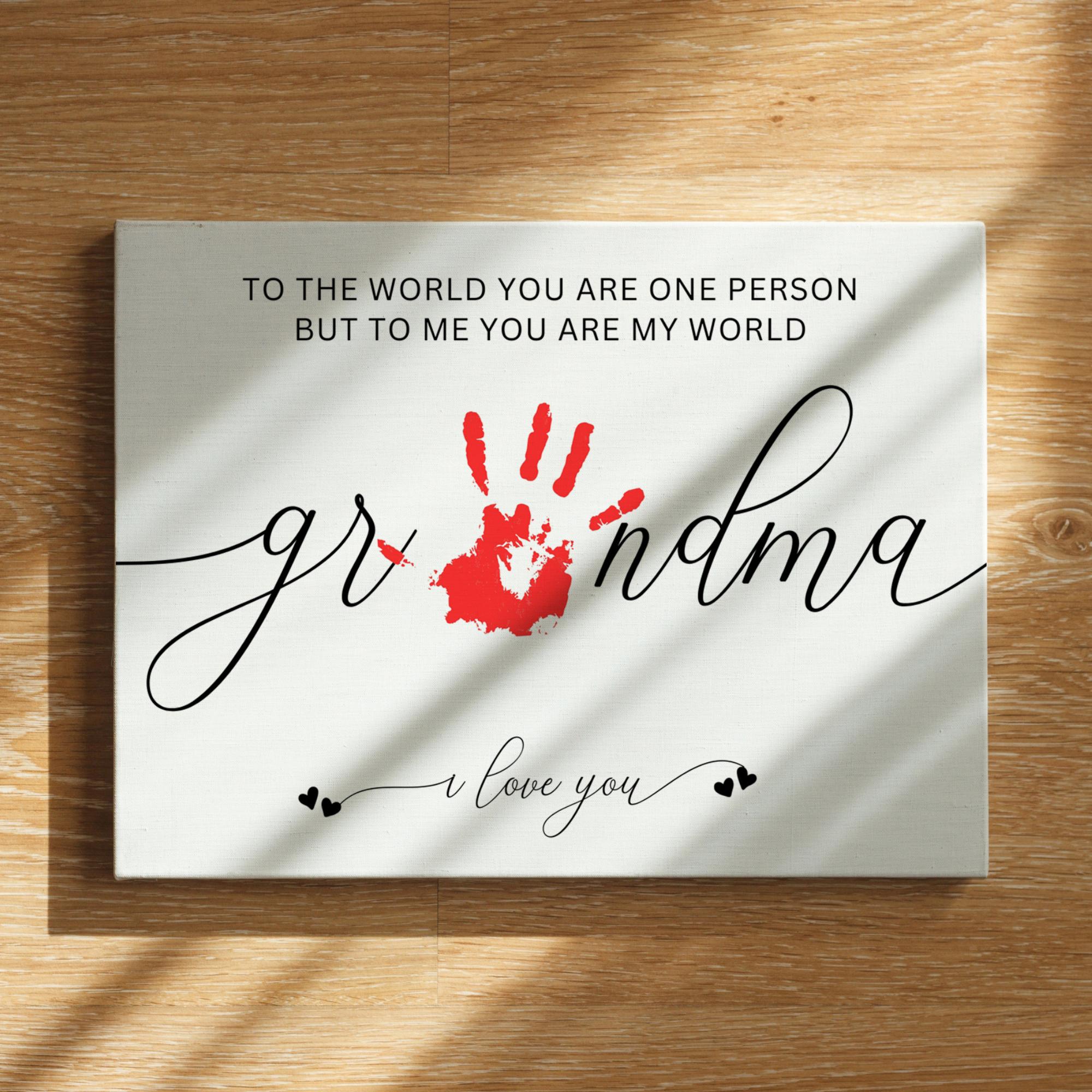 Printable Grandma Handprint, Mother's Day Handprint, Birthday Handprint ...