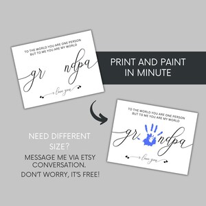 Printable Grandpa Handprint, Birthday Handprint Art, Father's Day ...