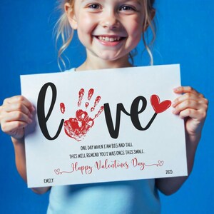 Printable Valentines Day Handprint Art, Valentines Love Craft ...