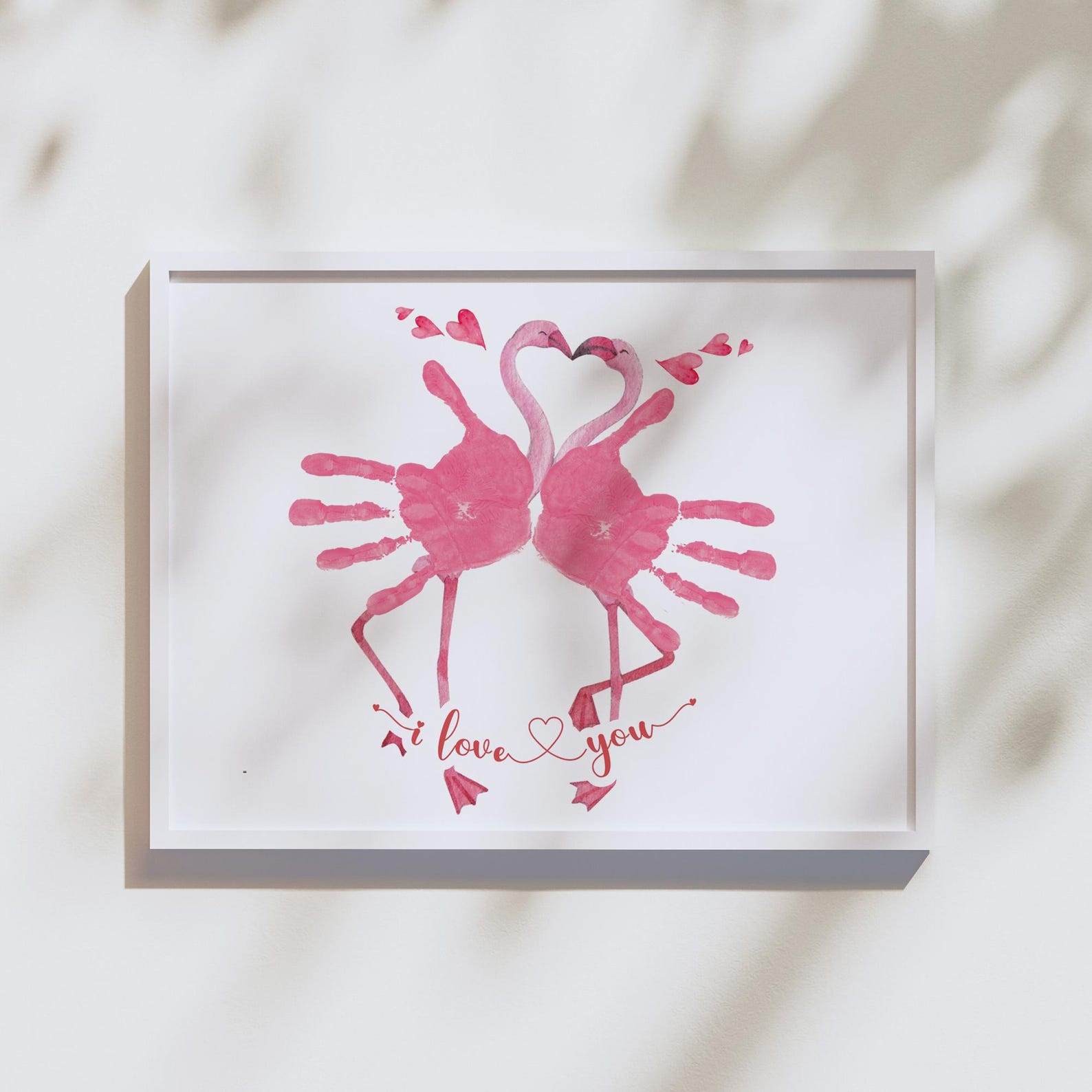 Printable Handprint Art, Flamingo Handprint Craft, Birthday Handprint ...
