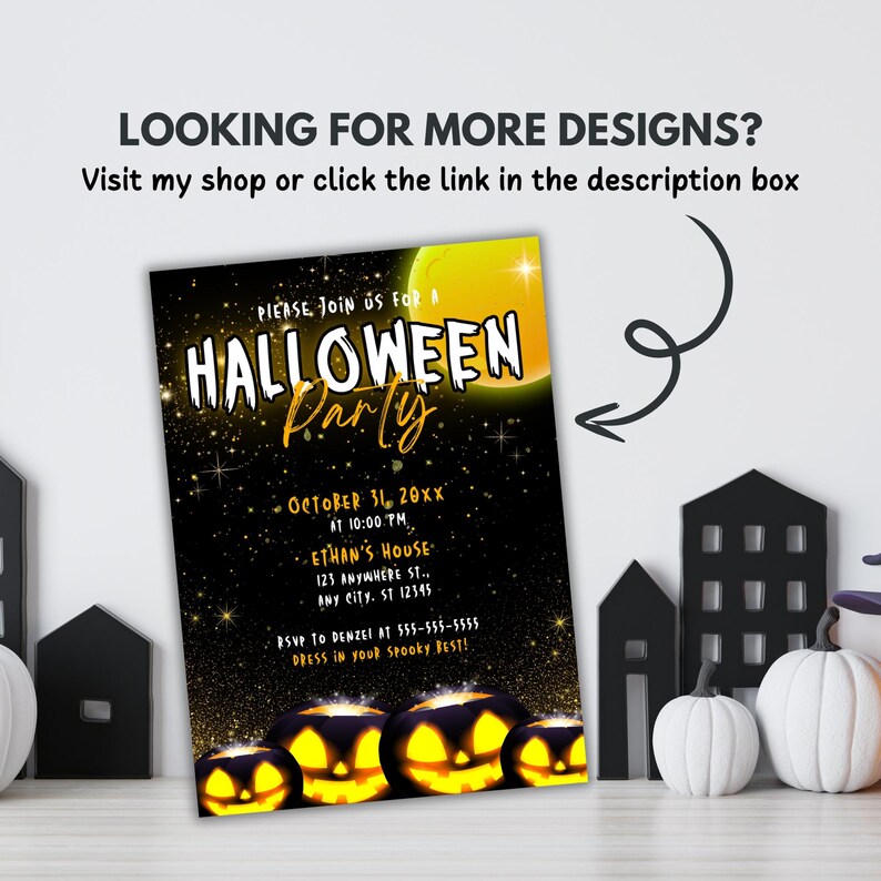 Editable Spooky Six Birthday Invitation, Halloween Party Card (digital ...