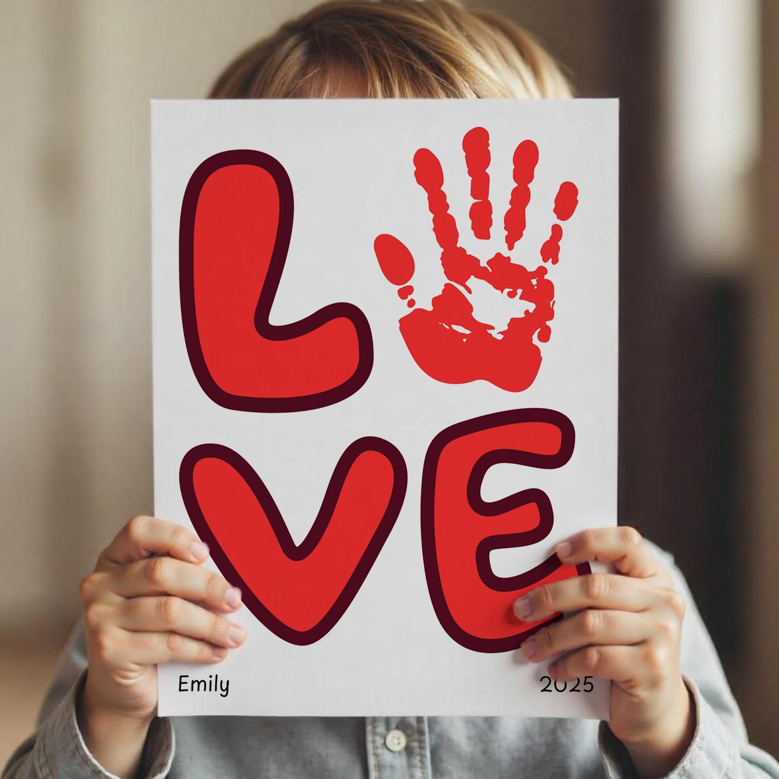 Printable Valentines Day Handprint Art, Valentines Love Craft ...