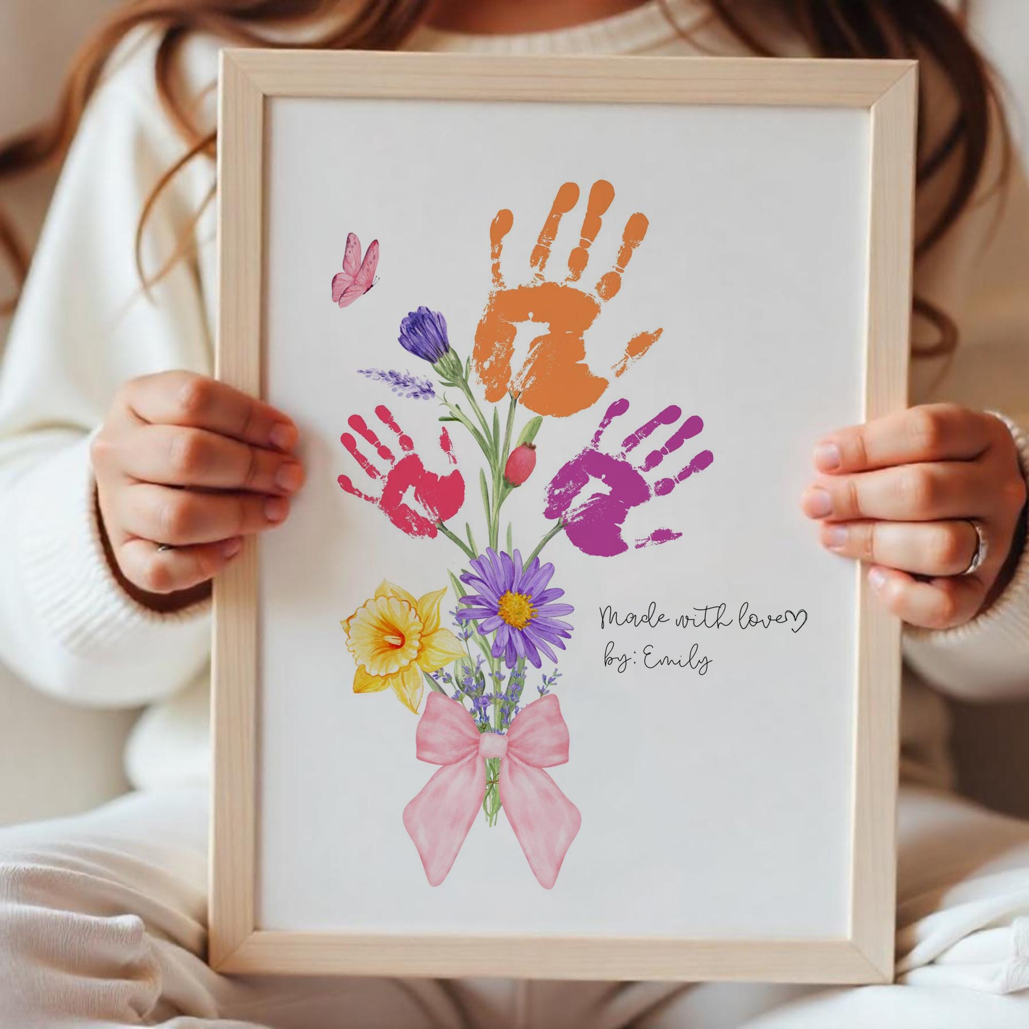 Printable Handprint Flower Bouquet, DIY Kid Craft (digital Download) - Etsy
